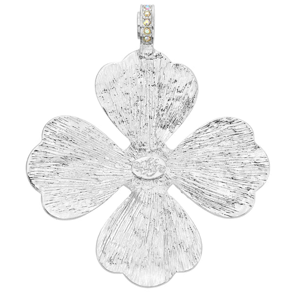 Four Leaf Clover Heart Magnetic Enhancer (Sterling Silvertone) – Kirks ...