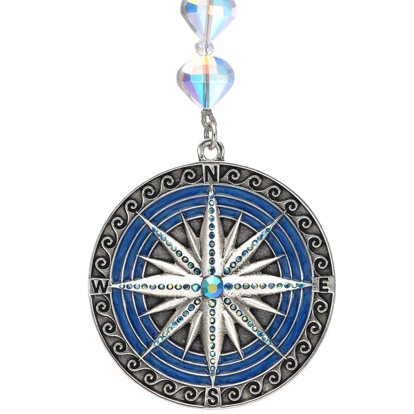 Mystic Goddess Seaview Moon Compass Rose Shimmer (Silver Ox/50mm Mysti ...