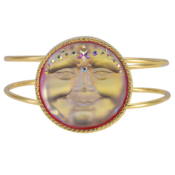 Venus Mystic Moonlight Seaview Moon Cuff Bracelet (Goldtone/Mystic Moo ...