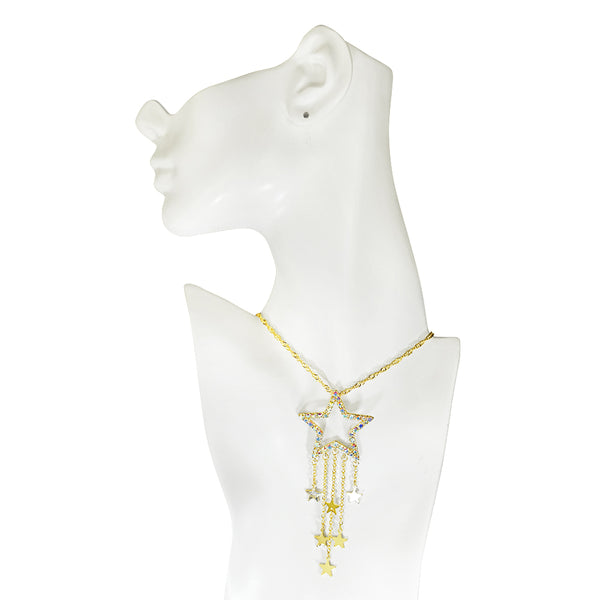 Dancing Star Spangled Necklace (Goldtone) – Kirks Folly