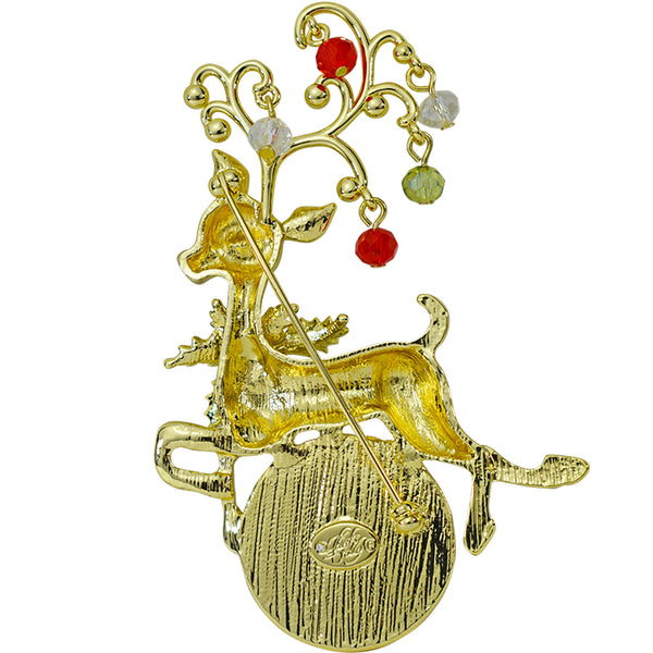 Rudy The Reindeer Pin (Goldtone) – Kirks Folly