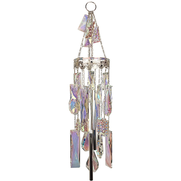 Divine Dutchess Crystal Chandelier Wind Chime (Sterling Silvertone ...