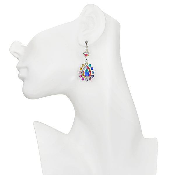 Rainbow Bridge Forever Loved Teardrop Leverback Earrings (Sterling Sil ...