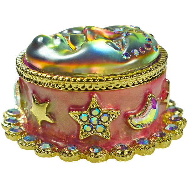 Venus Seaview Moon 35mm Starlight Trinket Box (Goldtone/Mystic Iridis ...
