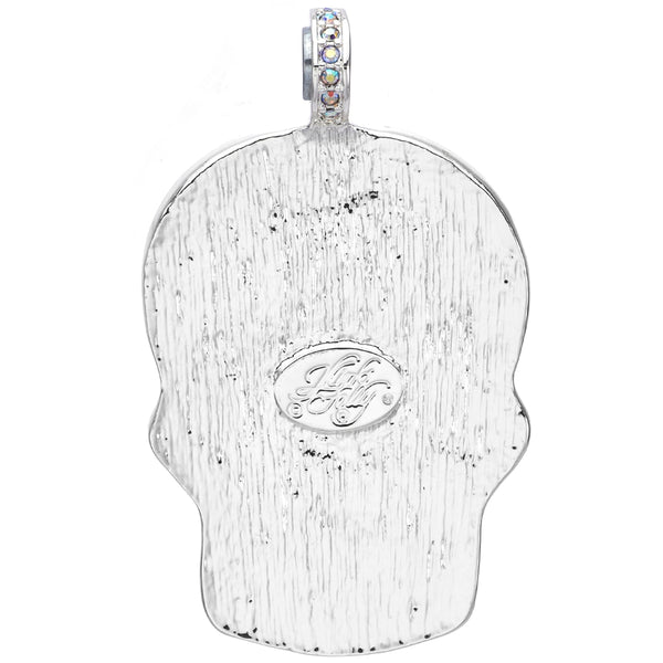 Mystic Crystal Skull Magnetic Enhancer (Sterling Silvertone/Mystic Blu ...